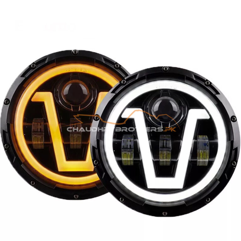 7 INCH V SHAPE HEADLIGHT PANNEL-MOTORCYCLE JEEP FRONT ROUND LIGHT (HP7 ...