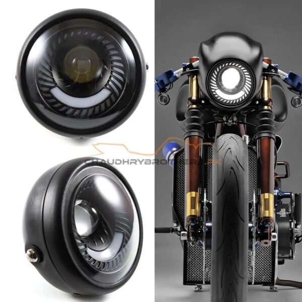 6.5 RETRO DESIGN FAN SHAPE HEADLIGHT (METAL BODY) – chaudhrybrothers.pk