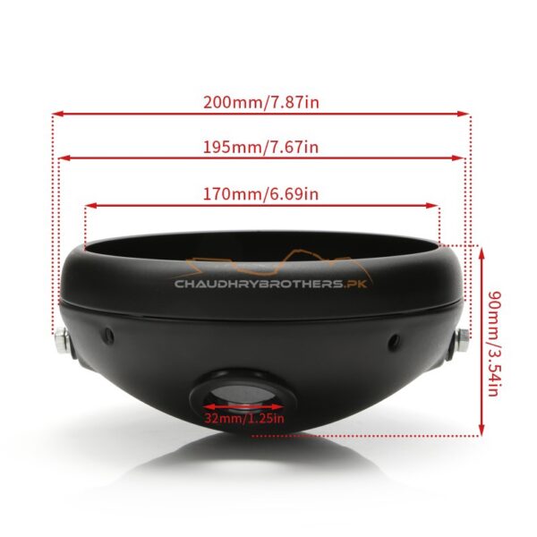 HEADLIGHT CASING FOR 7 INCH PANNEL-HOUSING METAL HANDI (BACK CASE+RING) – chaudhrybrothers.pk