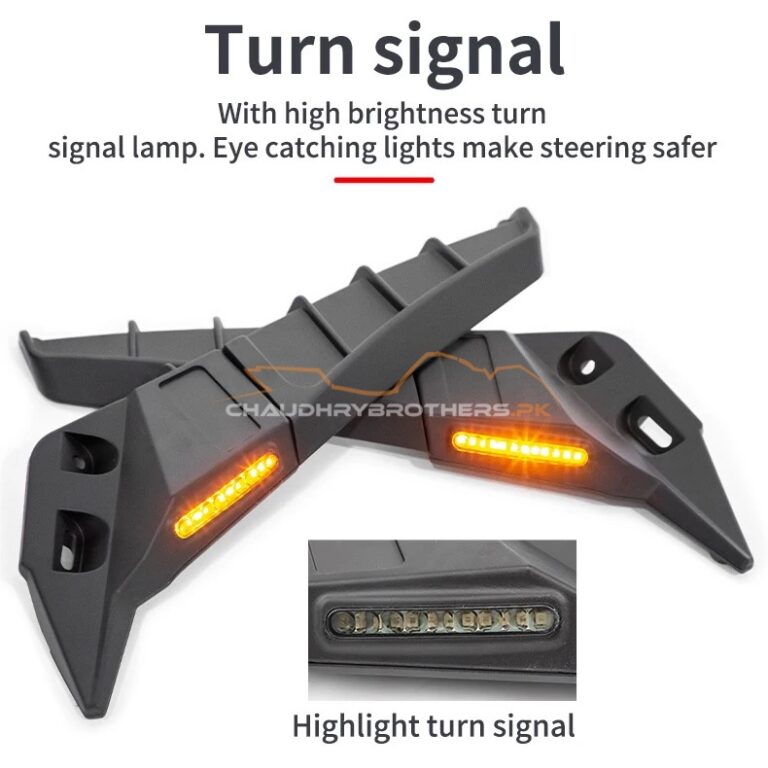 SHARK SHAPE WIND WINGS LED FAIRING MIRRORS (SM-04) – chaudhrybrothers.pk