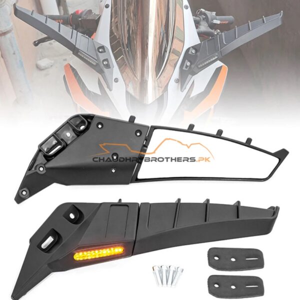 SHARK SHAPE WIND WINGS LED FAIRING MIRRORS (SM-04) – chaudhrybrothers.pk