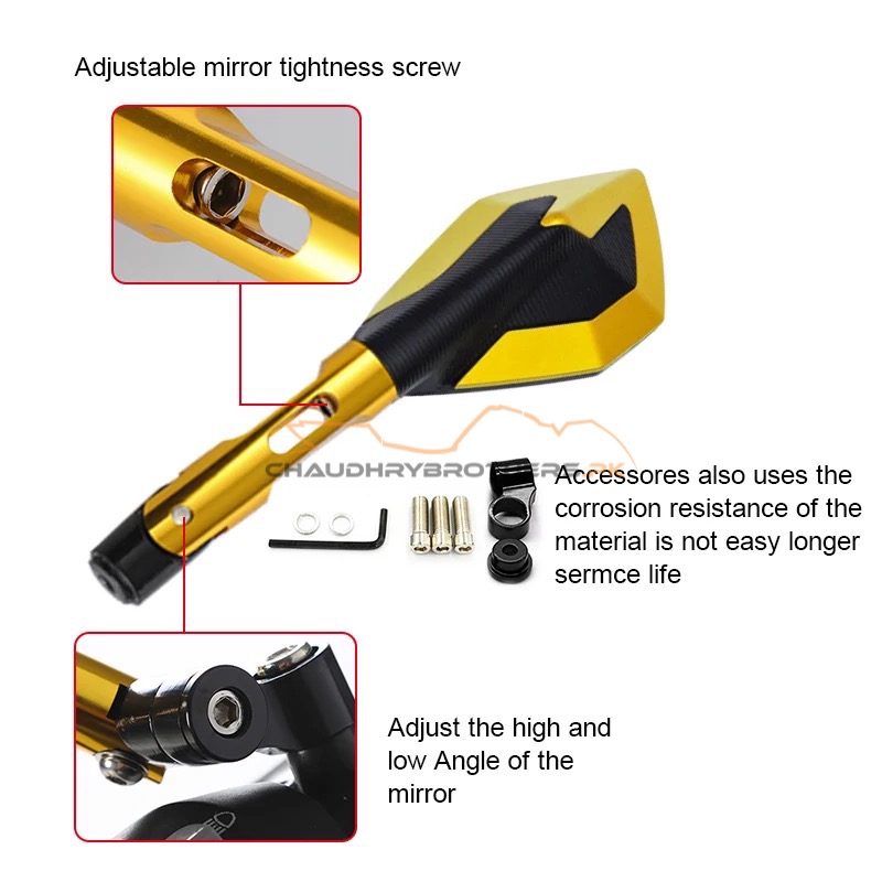 SHARK SHAPE WIND WINGS LED FAIRING MIRRORS (SM-04) – chaudhrybrothers.pk