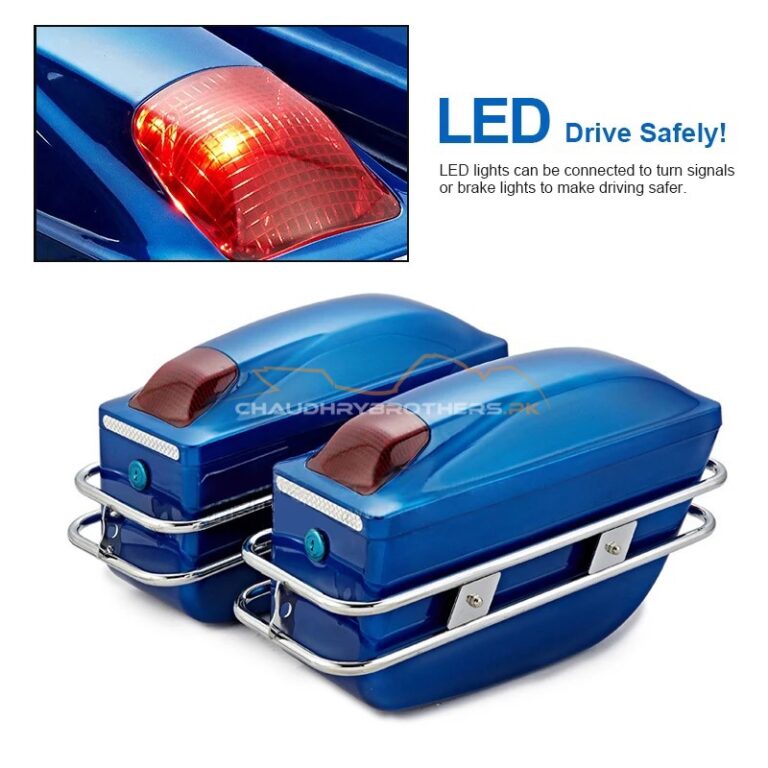 MOTORCYCLE UNIVERSAL SIDE BOXES WITH BREAK LIGHT – chaudhrybrothers.pk