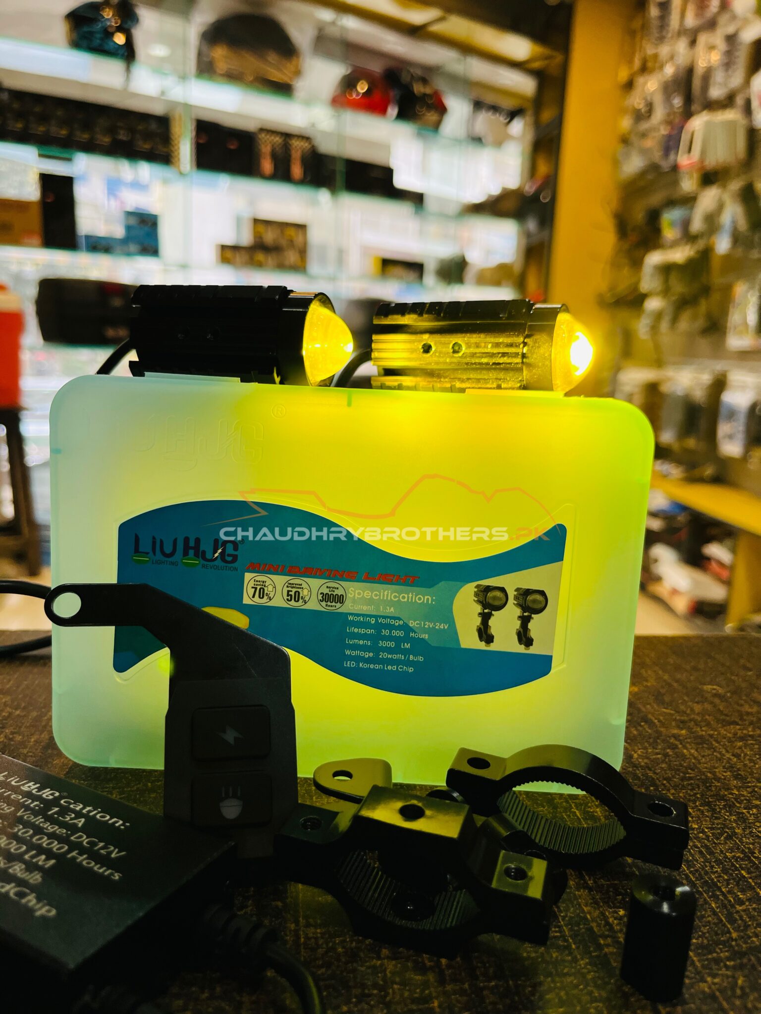 HJG MINI DRIVING LIGHTS WITH WIRELESS REMOTE-AUXILIARY LIGHTS-EXTERNAL ...