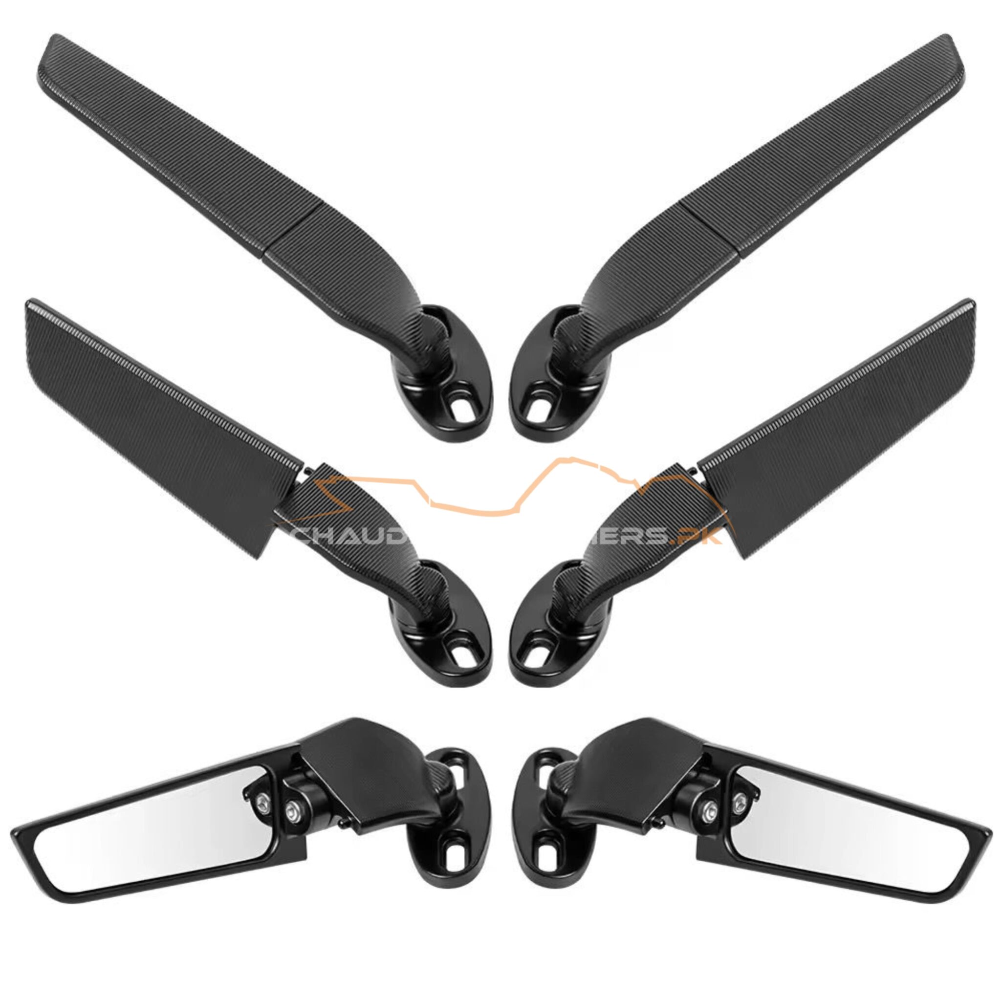 SHARK SHAPE WIND WINGS LED FAIRING MIRRORS (SM-04) – chaudhrybrothers.pk