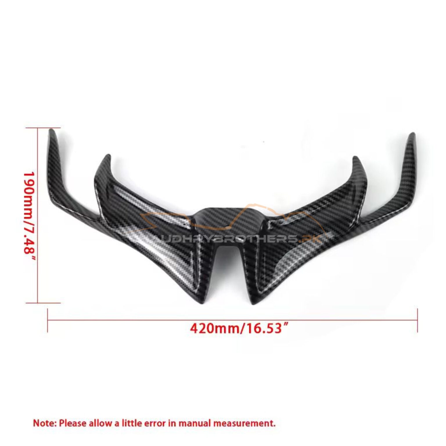 CARBON PRINT HEADLIGHT FRONT FAIRING WINGLETS (UNIVERSAL) (W-02 ...