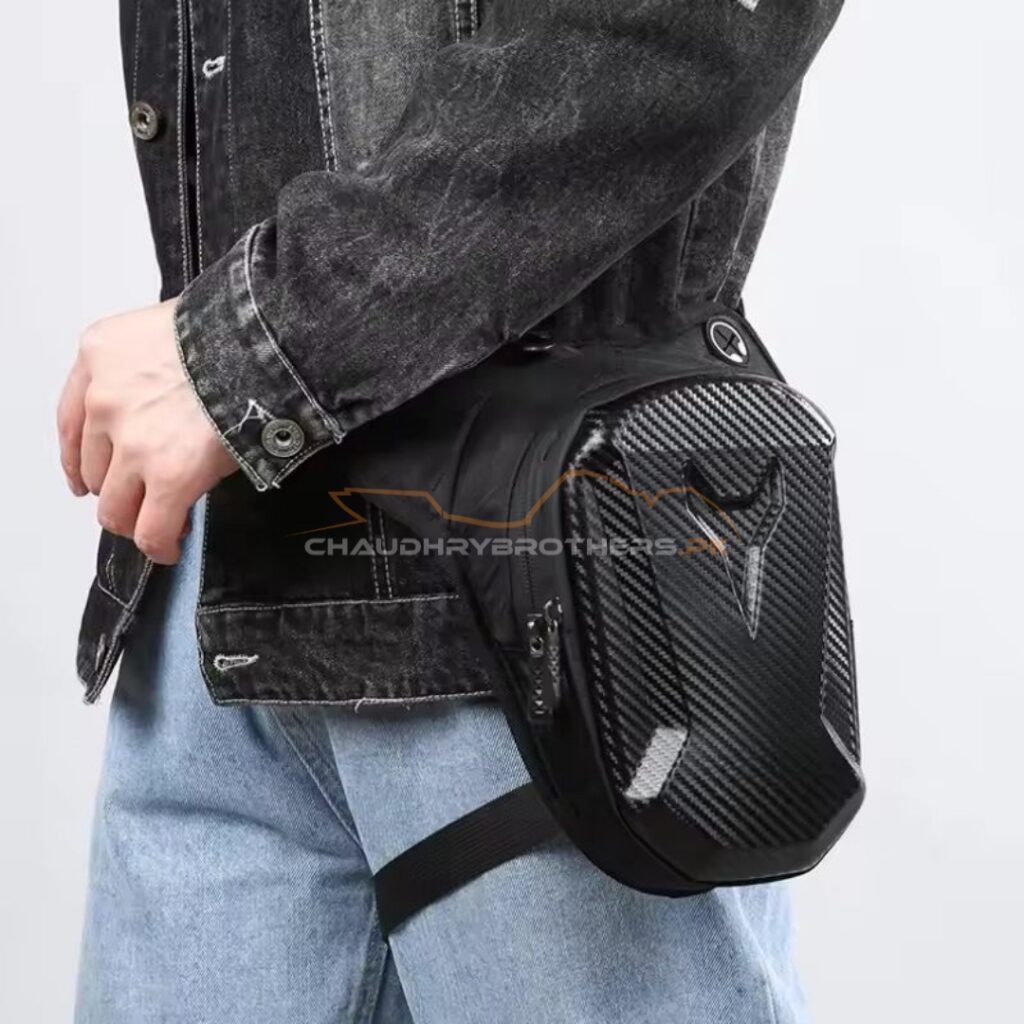 KOKIBEDY MOTORCYCEL RIDING THIGH BAG-LEG BAG-CARBONFIBRE HARDSHELL (TB ...